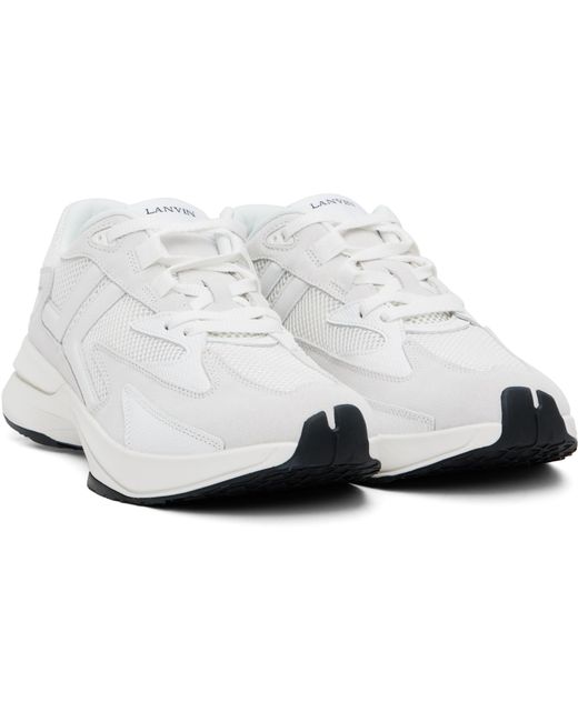 Lanvin Off- Jla Mesh Sneakers in Black | Lyst UK