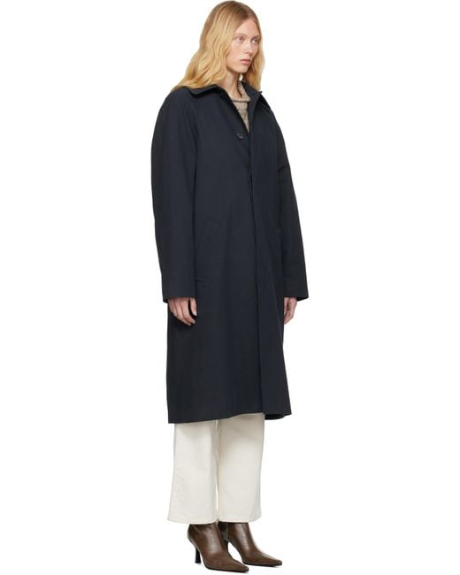 A.P.C. Mac Eduoard Trench Coat in Black | Lyst