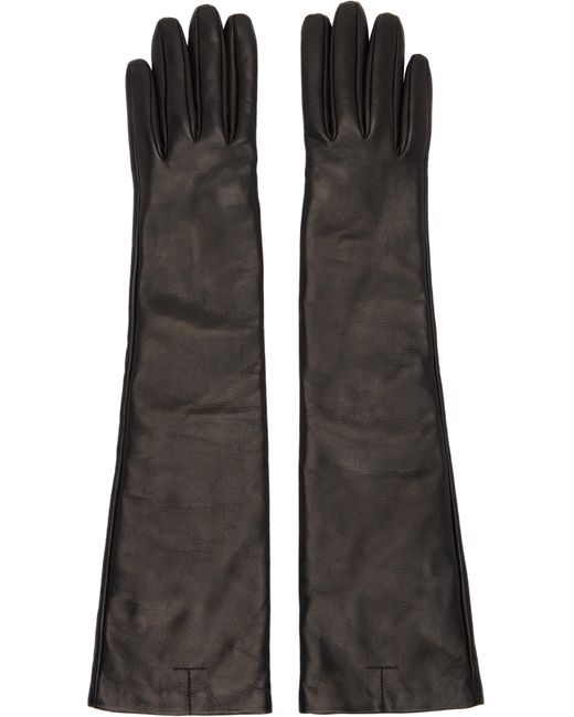 TOTEME Long Leather Gloves in Black | Lyst