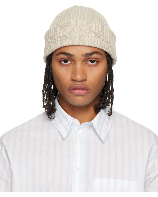 Lanvin Off- Wool Beanie in White for Men | Lyst UK