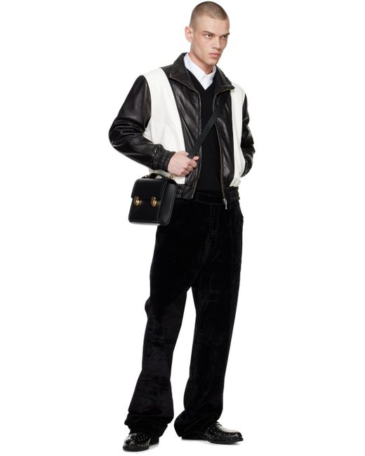 Random Identities Flocked Stretch Denim Jeans in Black for Men | Lyst