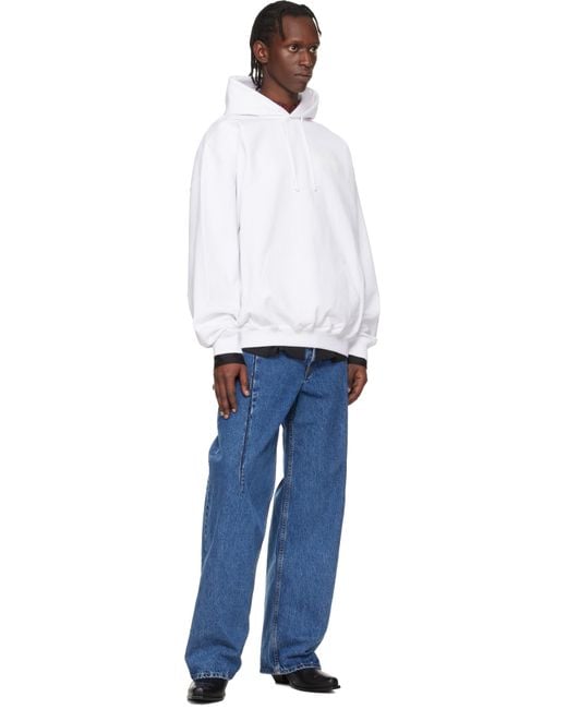 Vetements Taped Logo Hoodie in White for Men | Lyst UK