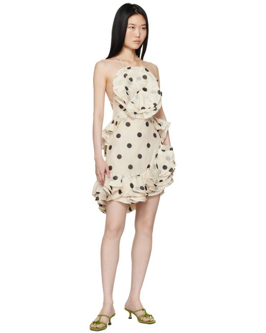 Zimmermann Off- Crush Ruffle Halter Minidress in Black | Lyst