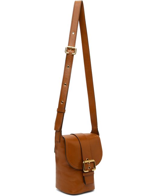 Chloé Tan Mini Camera Bag in Black | Lyst