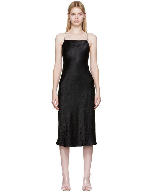 Third Form Satin Bias Dress In Black Lyst UK third-form-satin-bias-dress-in-black-lyst-uk