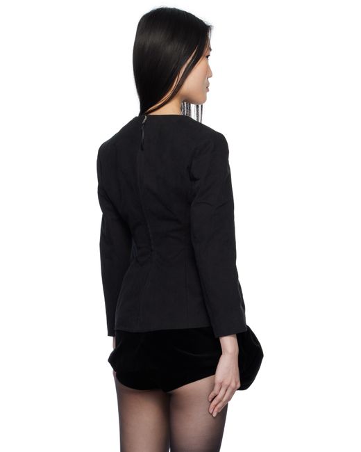Pushbutton Hourglass Blouse in Black | Lyst