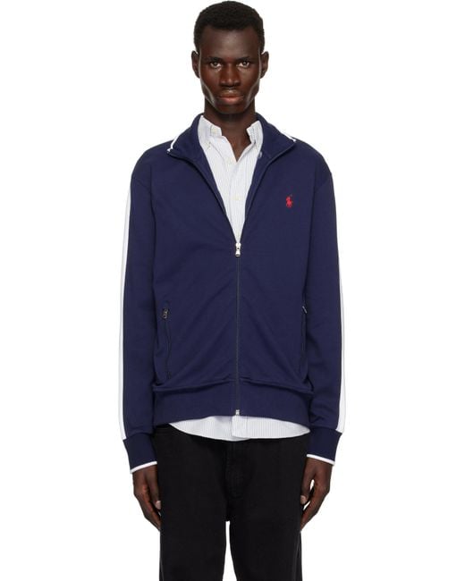 Polo Ralph Lauren Interlock Track Jacket in Blue for Men | Lyst