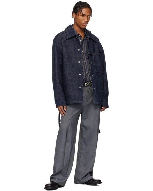 NULLUS Ssense Exclusive Rope Selvedge Denim Jacket in Blue for Men | Lyst