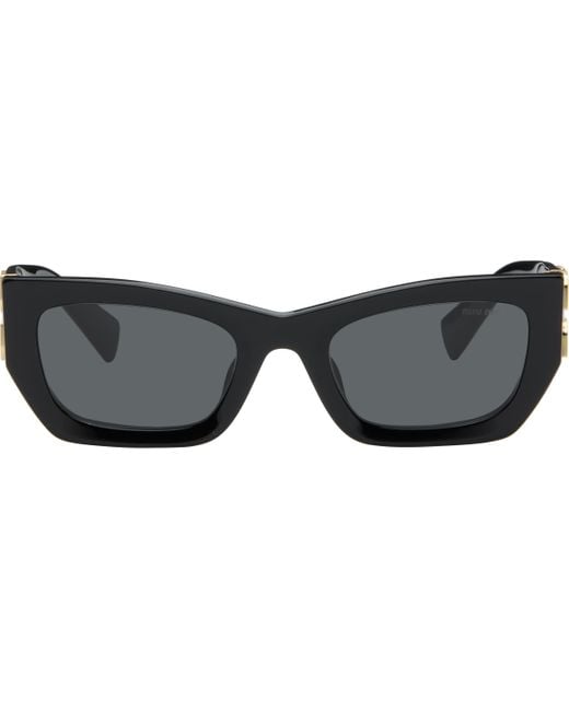 Miu Miu Women's Black Miu Glimpse Sunglasses sunglasses