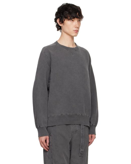 メンズ Sacai グレー ガーメントダイ コットンジャージ メンズ Sacai グレー ガーメントダイ コットンジャージ