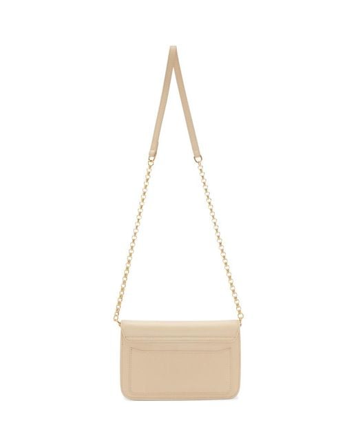 Beige Clutch Bag With Chain | semashow.com
