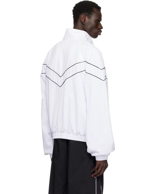 Rhude Piping Raglan Track Jacket in White for Men | Lyst