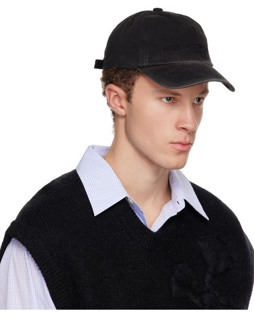 WOOYOUNGMI Dyed Denim Ball Cap in Black for Men | Lyst UK