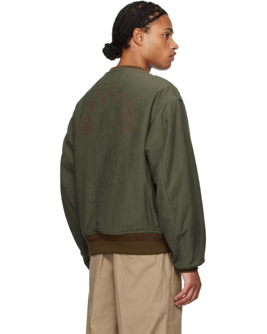 Visvim Khaki & Gunner Acala Reversible Bomber Jacket in Green for Men | Lyst