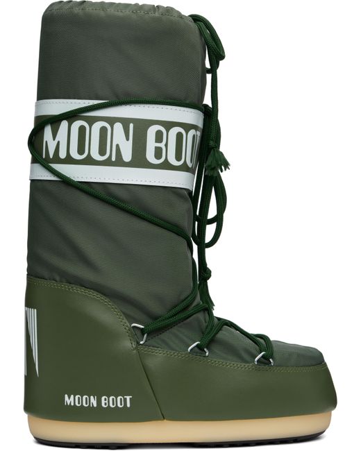 Moon Boot Icon Nylon Boots in Green for Men | Lyst UK