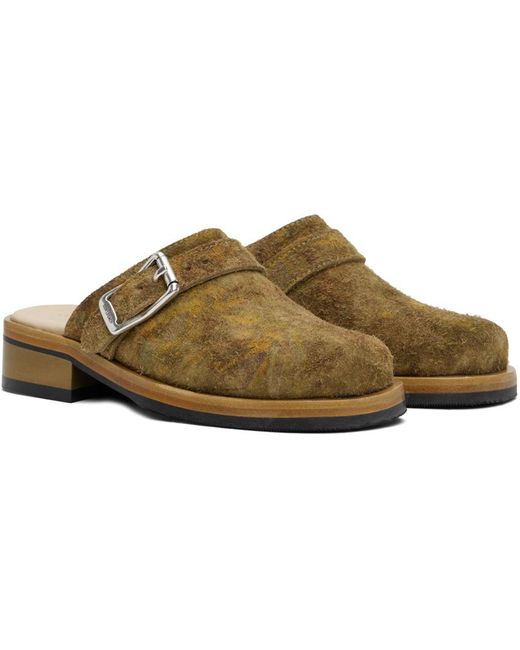 Our Legacy Khaki Camion Mules in Black for Men | Lyst