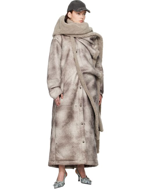 Y. Project Snap Off Panel Aviator Faux-shearling Coat in Black | Lyst