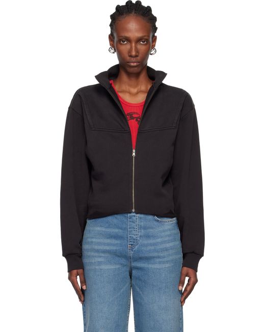 PROTOTYPES Upside Down Zip Up Sweatshirt in Black | Lyst UK