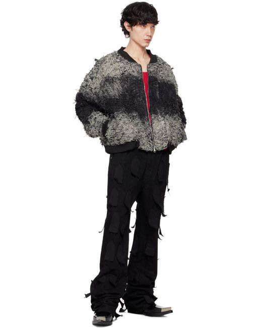 Who Decides War Husk Bomber Denim Jacket in Black for Men | Lyst