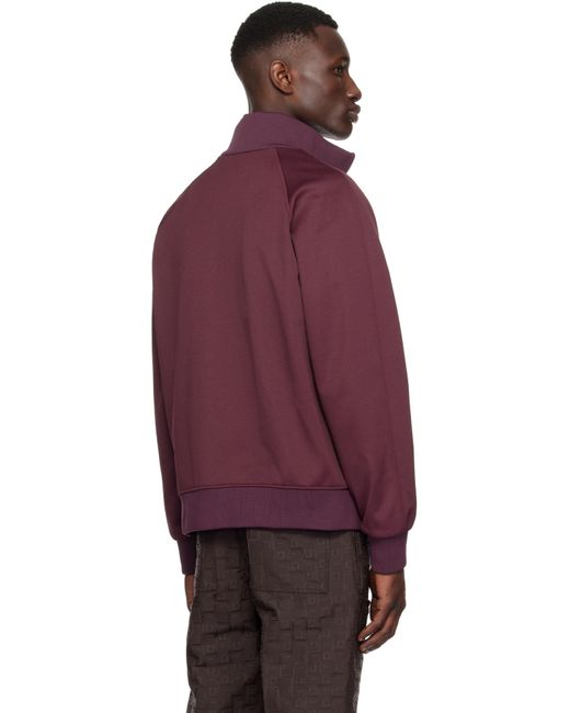 Ferragamo Burgundy Sporty Zip Up Track Jacket for Men | Lyst