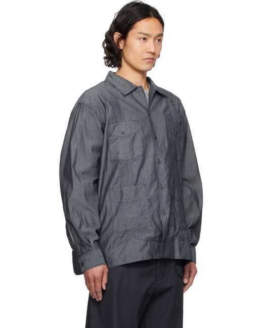 Engineered Garments Enginee Garments Guayabera Shirt in Blue for Men | Lyst