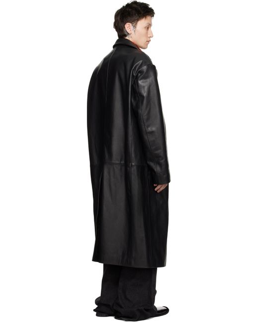Lu'u Dan Crombie Leather Coat in Black for Men | Lyst