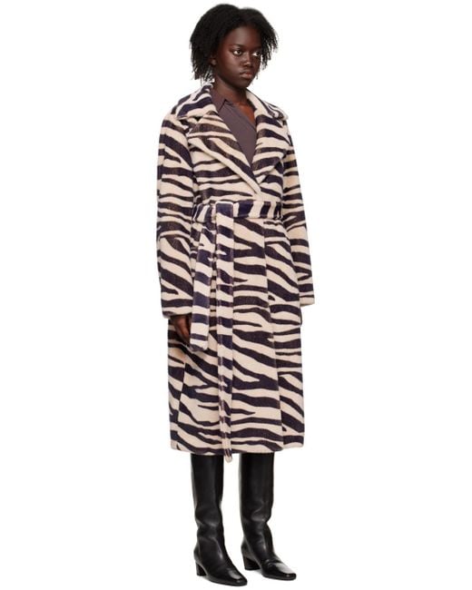 Stand Studio Beige Winnie Faux-fur Coat in Black | Lyst Canada