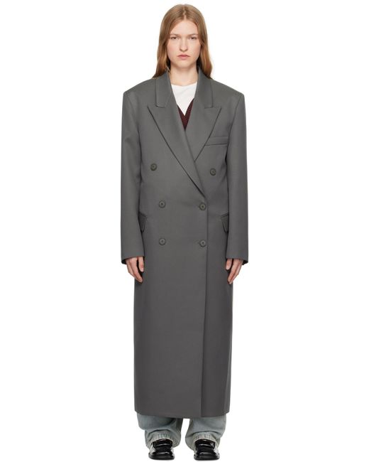 Frankie Shop Jane Long Coat in Black | Lyst