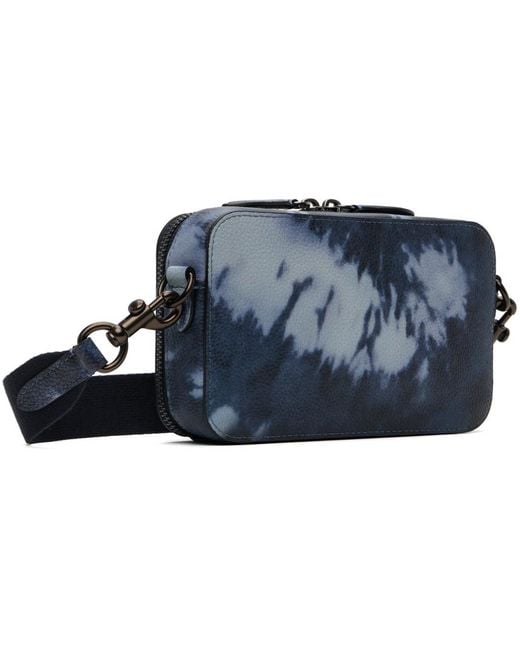 COACH Charter Slim Tie Dye Messenger Bag in Blue for Men | Lyst