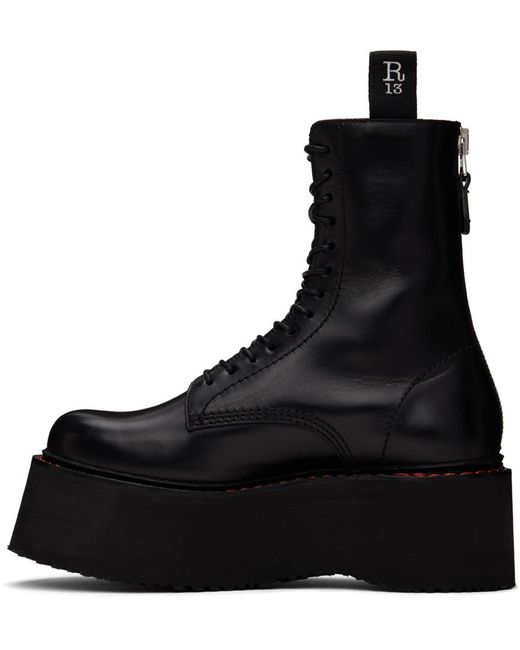 R13 Double Stack Boots in Black | Lyst