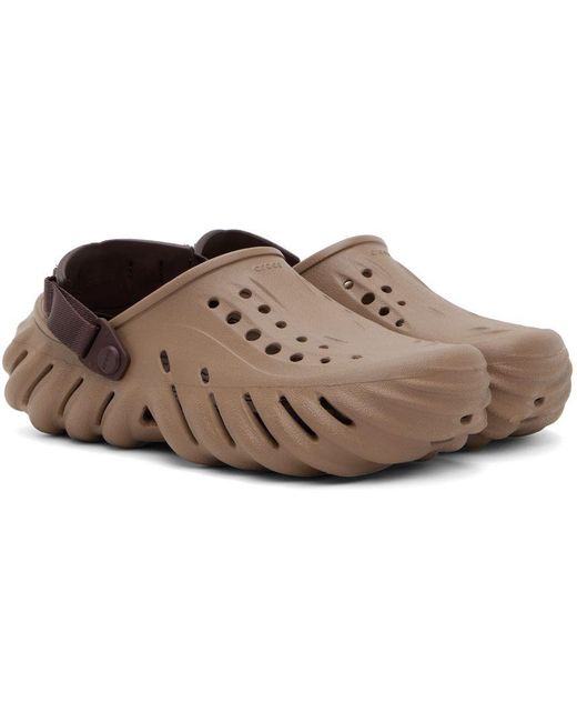 Crocs™ Brown Echo Clogs in Black for Men | Lyst