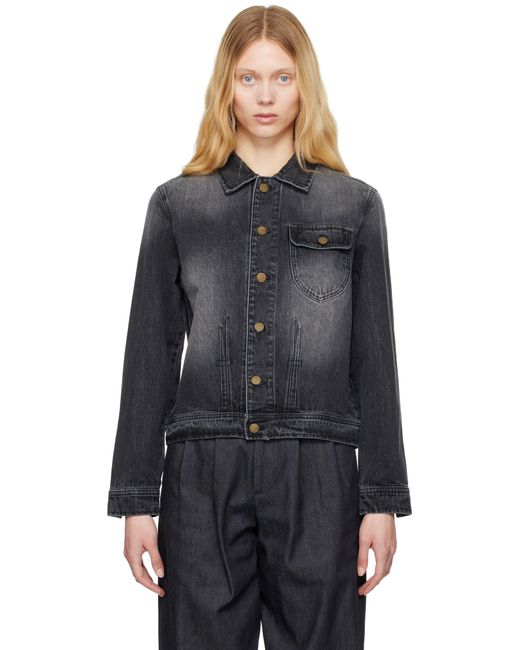 Carter Young David Denim Jacket in Black | Lyst UK