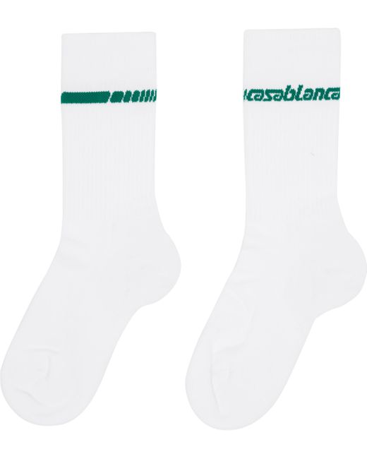 CASABLANCA Casa Sportive Socks in White for Men | Lyst UK
