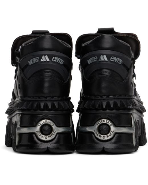 Vetements New Rock Edition Fire Platform Sneakers in Black for Men | Lyst