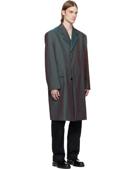 Jil Sander Burgundy Cavalry Twill Coat in Black for Men | Lyst