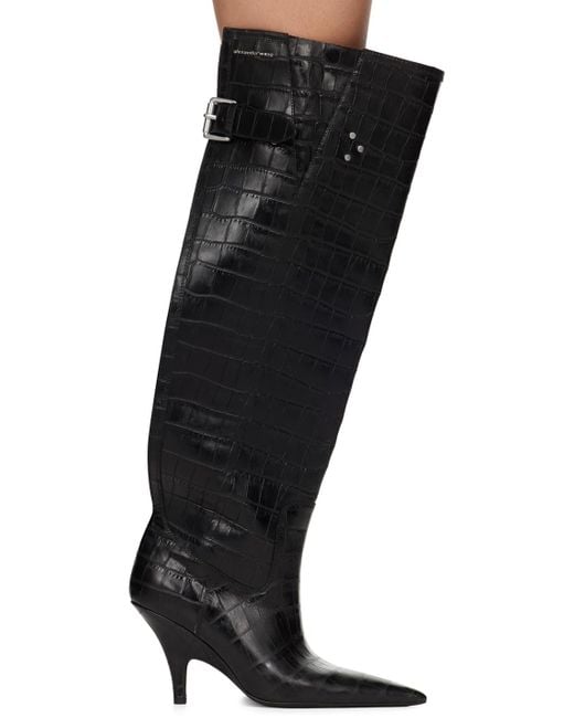 Alexander Wang Diablo Open Back Boots in Black | Lyst