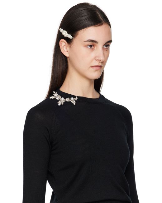 Simone Rocha Large Flower Hair Clip in Black | Lyst UK