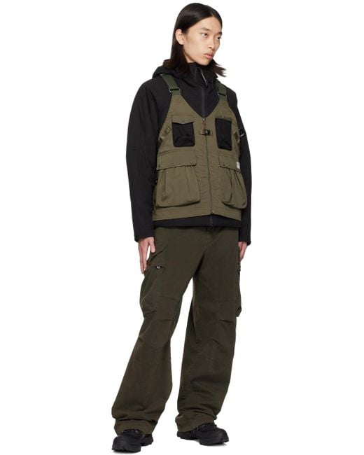 NANGA Khaki Hinoc Ripstop Field Vest in Black for Men | Lyst