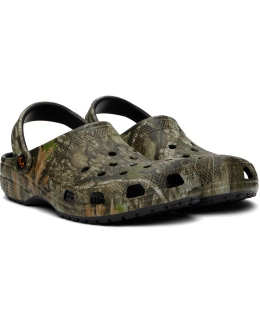 Crocs™ Khaki Realtree Apx Classic Clogs in Black for Men | Lyst