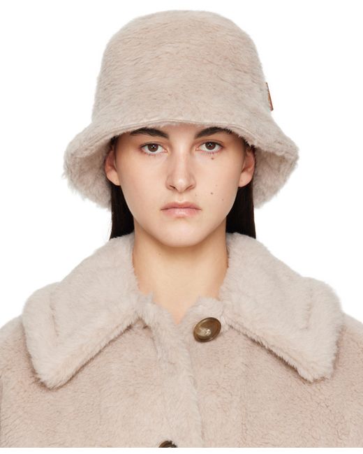 Max Mara Figura Bucket Hat in Natural | Lyst