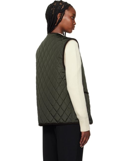 Burberry Quilted Nylon Vest in Black | Lyst