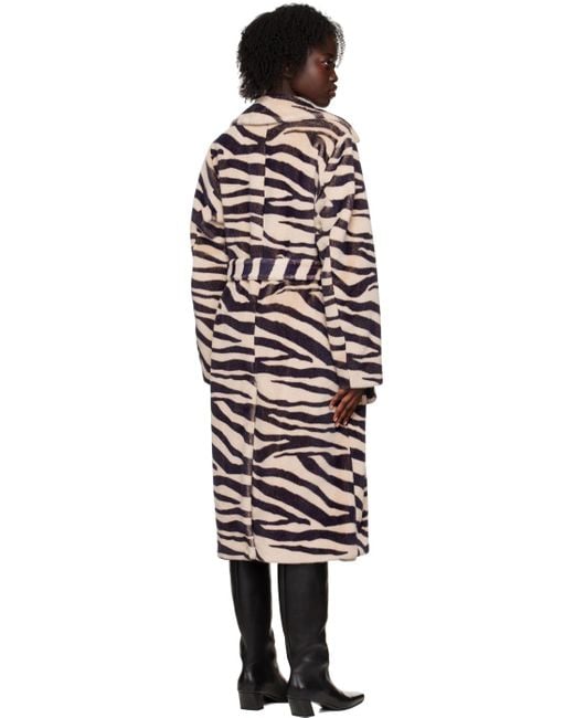 Stand Studio Beige Winnie Faux-fur Coat in Black | Lyst Canada