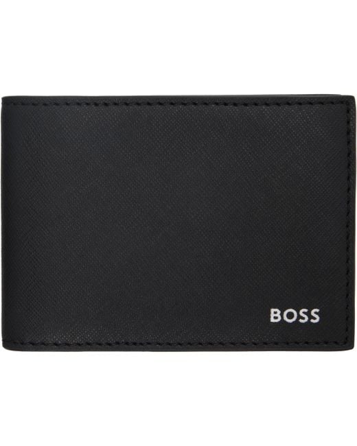 BOSS Foil Logo Wallet in Black for Men | Lyst UK