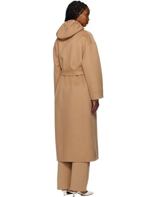 Max Mara Tan Milo Coat in Black | Lyst