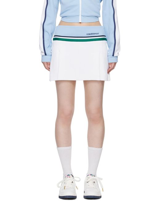 Casablanca Contrast Panel Skort in Blue | Lyst