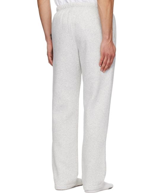 Skims Fleece Lounge Classic Straight-Leg Sweatpants in White for Men ...