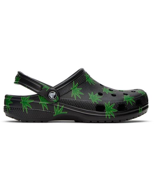 Crocs™ & Green Classic Hemp Leaf Clogs in Black for Men | Lyst