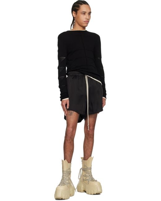 Rick Owens Hollywood Megalace Mega Tractor Boots in Natural for Men | Lyst
