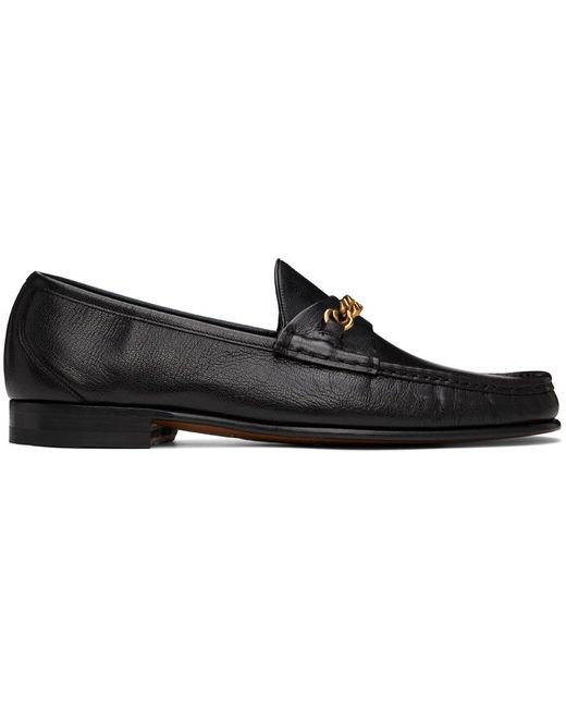 Tom Ford Black York Chain Loafers for Men | Lyst