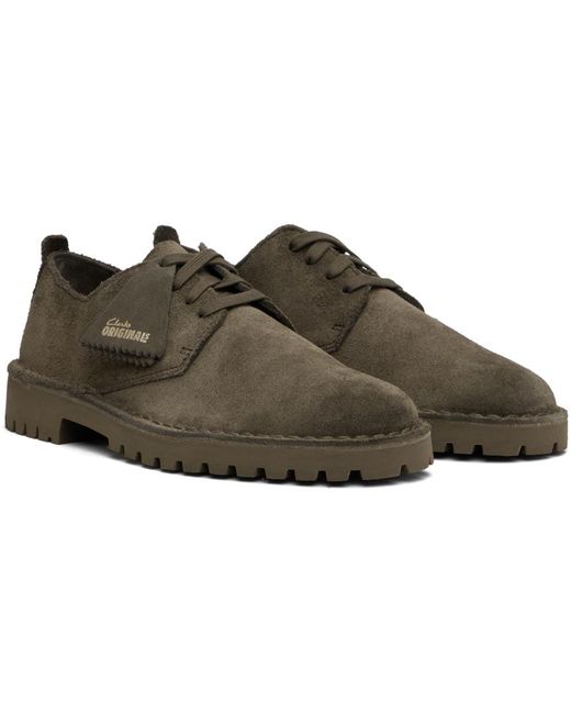 Clarks Desert Rock Lo Derbys in Black for Men | Lyst
